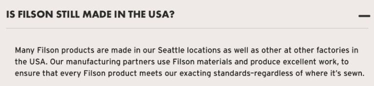 Where Is Filson Made? - AllAmerican.org